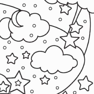 40+ Desenhos de Céu Estrelado para Imprimir e Colorir/Pintar
