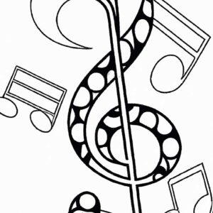 40+ Desenhos de Clave de Sol para Imprimir e Colorir/Pintar