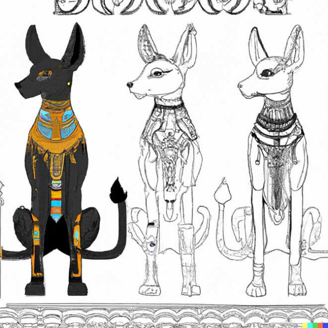 15+ Desenhos de Anúbis para Imprimir e Colorir/Pintar
