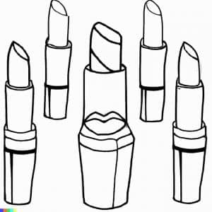 15+ Desenhos de Batom para Imprimir e Colorir/Pintar