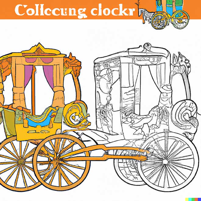 22+ Desenhos de Carruagem para Imprimir e Colorir/Pintar