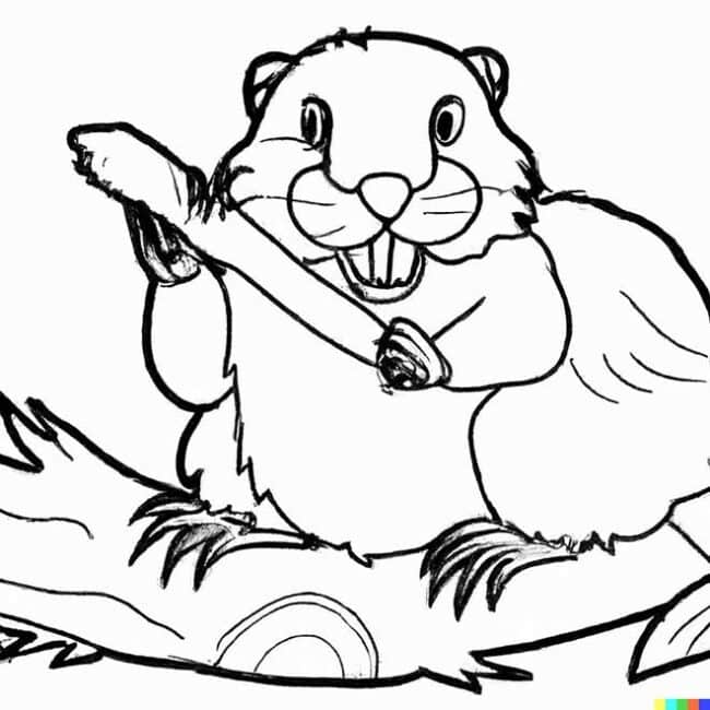 35+ Desenhos de Castor para Imprimir e Colorir/Pintar