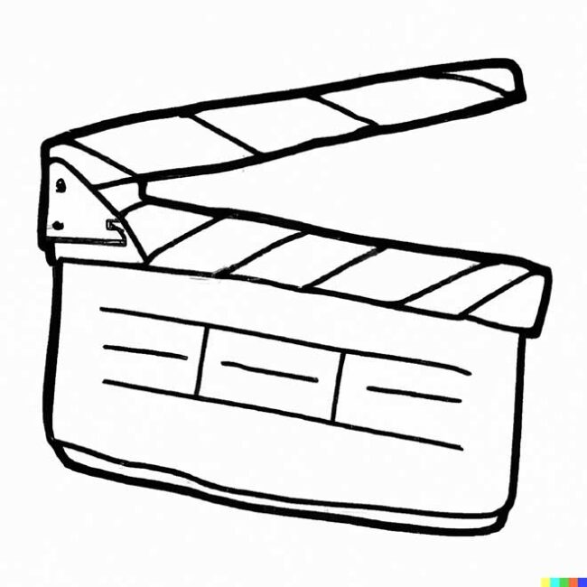 15+ Desenhos de Claquete para Imprimir e Colorir/Pintar