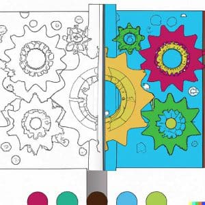 11+ Desenhos de Engrenagem para Imprimir e Colorir/Pintar