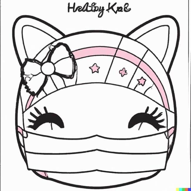 27+ Desenhos de Máscara de Hello Kitty para Imprimir e Colorir/Pintar