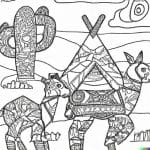 21+ Desenhos de Nômades para Imprimir e Colorir/Pintar