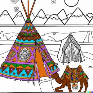 21+ Desenhos de Nômades para Imprimir e Colorir/Pintar