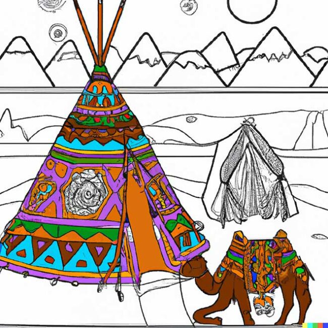 21+ Desenhos de Nômades para Imprimir e Colorir/Pintar