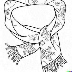 15+ Desenhos de Cachecol para Imprimir e Colorir/Pintar