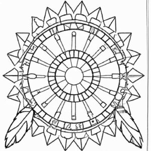 40+ Desenhos de Mandalas Indígenas para Imprimir e Colorir/Pintar