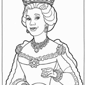 20+ Desenhos de Rainha Elizabeth para Imprimir e Colorir/Pintar