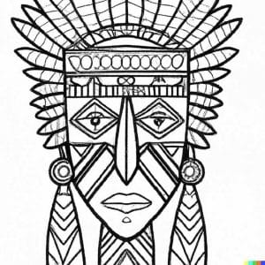 27+ Desenhos de Máscara de Índio para Imprimir e Colorir/Pintar
