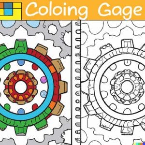 11+ Desenhos de Engrenagem para Imprimir e Colorir/Pintar