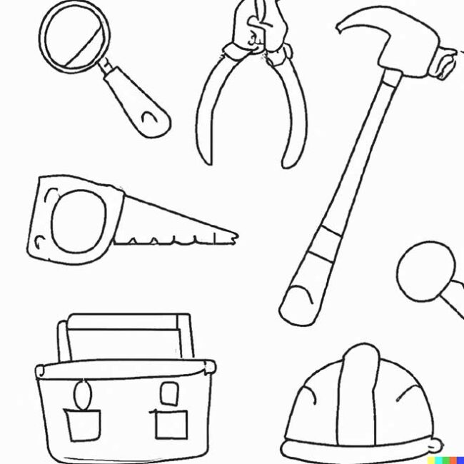 25+ Desenhos de Ferramentas para Imprimir e Colorir/Pintar