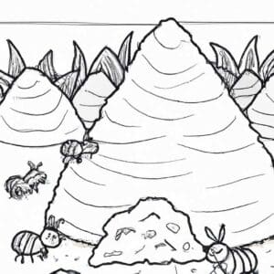 35+ Desenhos de Formigueiro para Imprimir e Colorir/Pintar