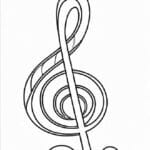 40+ Desenhos de Clave de Sol para Imprimir e Colorir/Pintar