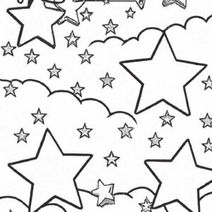 40+ Desenhos de Céu Estrelado para Imprimir e Colorir/Pintar