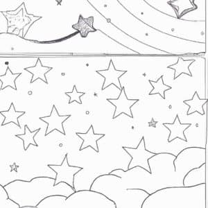40+ Desenhos de Céu Estrelado para Imprimir e Colorir/Pintar