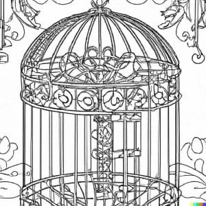 15+ Desenhos de Gaiola para Imprimir e Colorir/Pintar