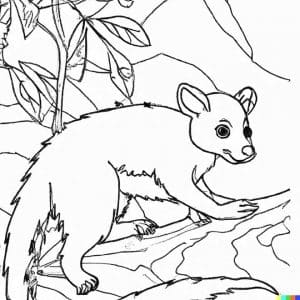 15+ Desenhos de Gambá para Imprimir e Colorir/Pintar