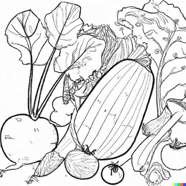 25+ Desenhos de Horta para Imprimir e Colorir/Pintar