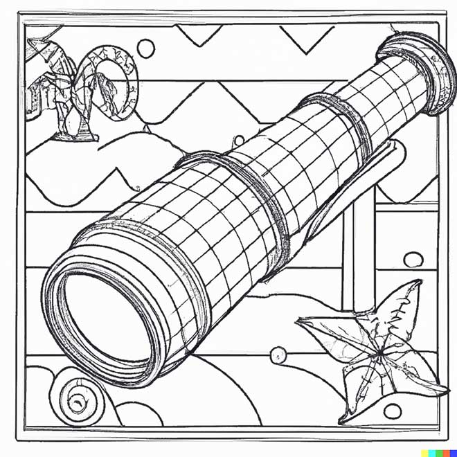 21+ Desenhos de Luneta para Imprimir e Colorir/Pintar