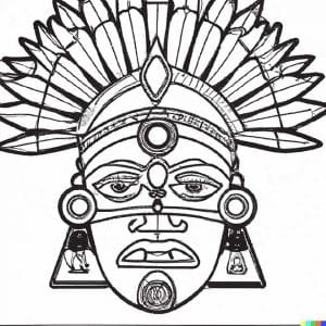 27+ Desenhos de Máscara de Índio para Imprimir e Colorir/Pintar