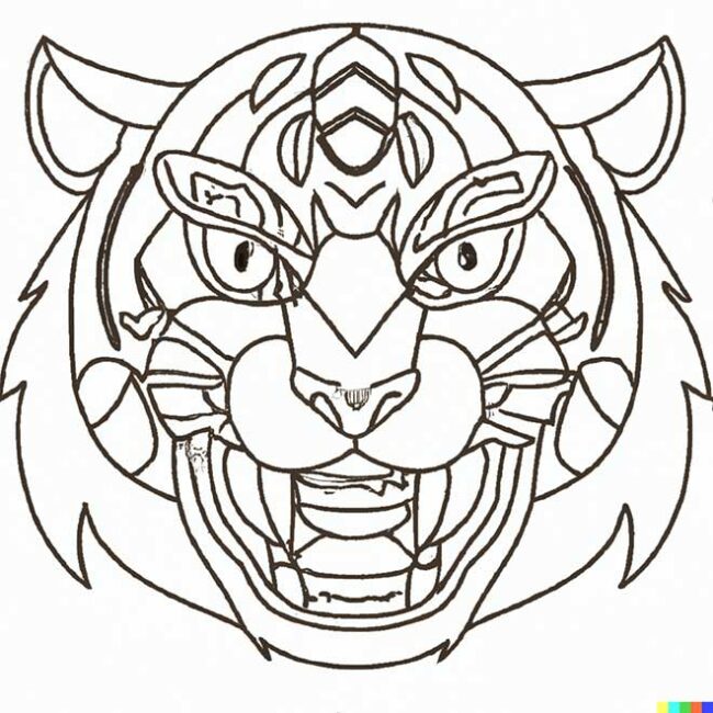 27+ Desenhos de Máscara de Tigre para Imprimir e Colorir/Pintar
