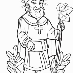 35+ Desenhos de São Pedro para Imprimir e Colorir/Pintar