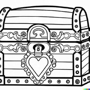17+ Desenhos de Baú para Imprimir e Colorir/Pintar