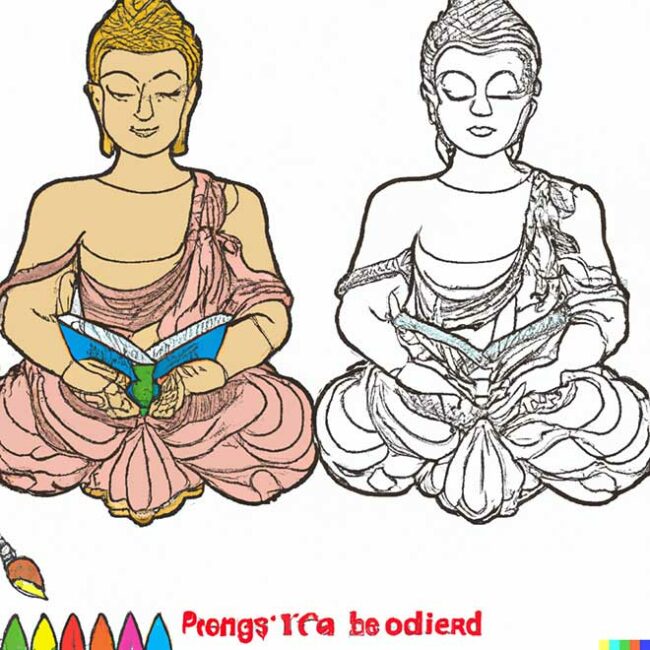 15+ Desenhos de Buda para Imprimir e Colorir/Pintar
