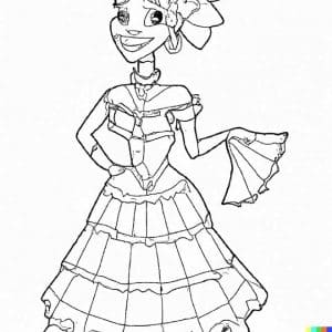 21+ Desenhos de Baiana para Imprimir e Colorir/Pintar