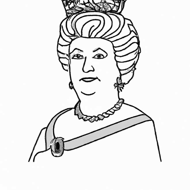 20+ Desenhos de Rainha Elizabeth para Imprimir e Colorir/Pintar