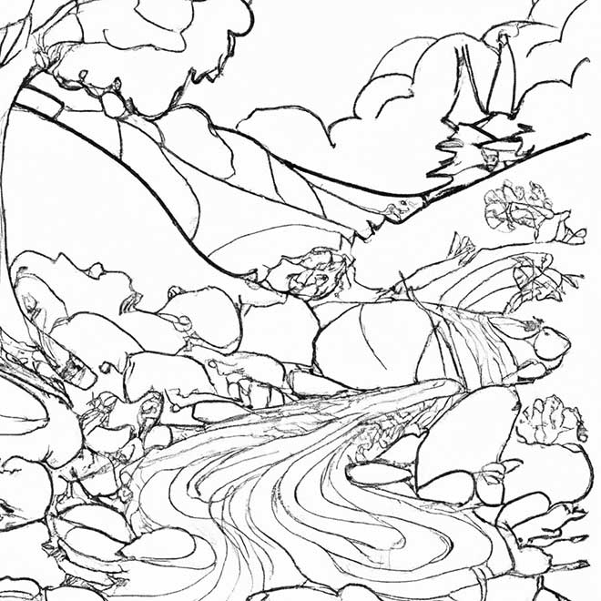 40+ Desenhos de Riacho para Imprimir e Colorir/Pintar (Grátis)
