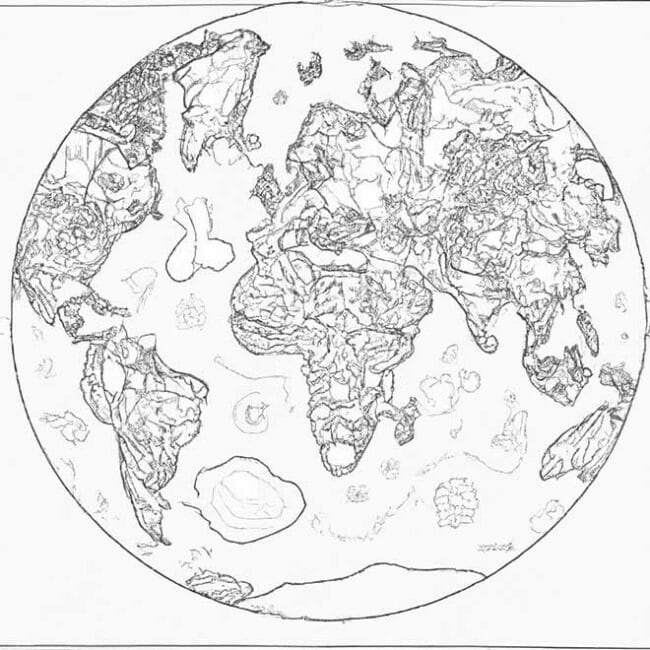 Desenhos De Mapa Mundial Bsico Para Colorir E Imprimir Colorironlinecom