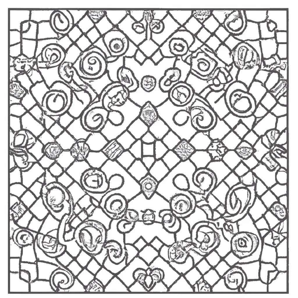 40+ Desenhos de Azulejo para Imprimir e Colorir/Pintar