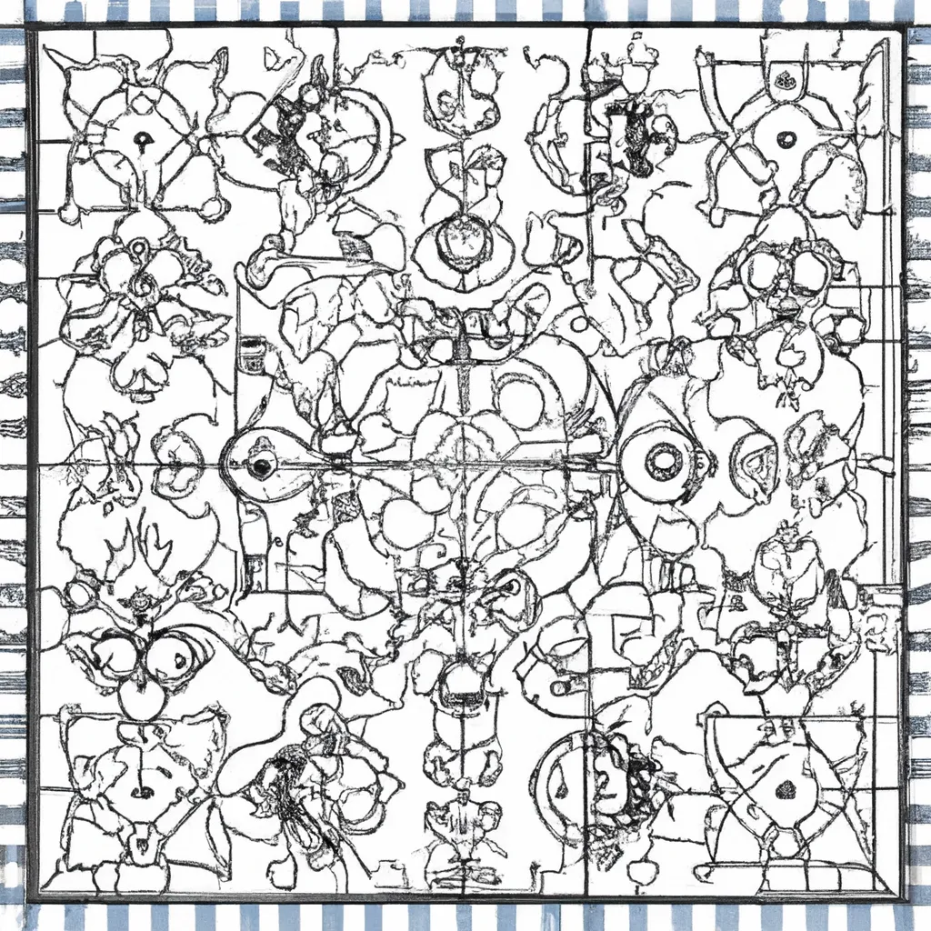 40+ Desenhos de Azulejo para Imprimir e Colorir/Pintar