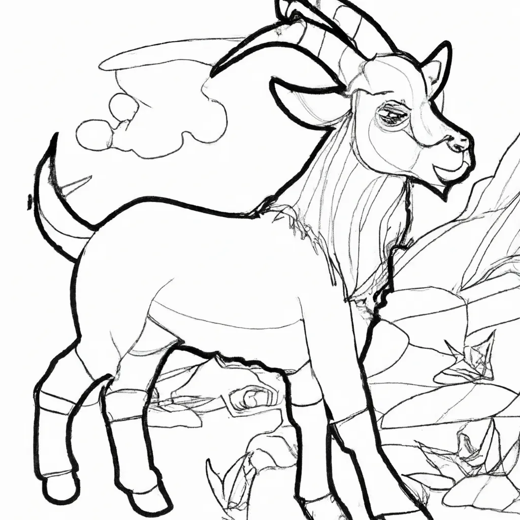 40+ Desenhos de Cabrito para Imprimir e Colorir/Pintar