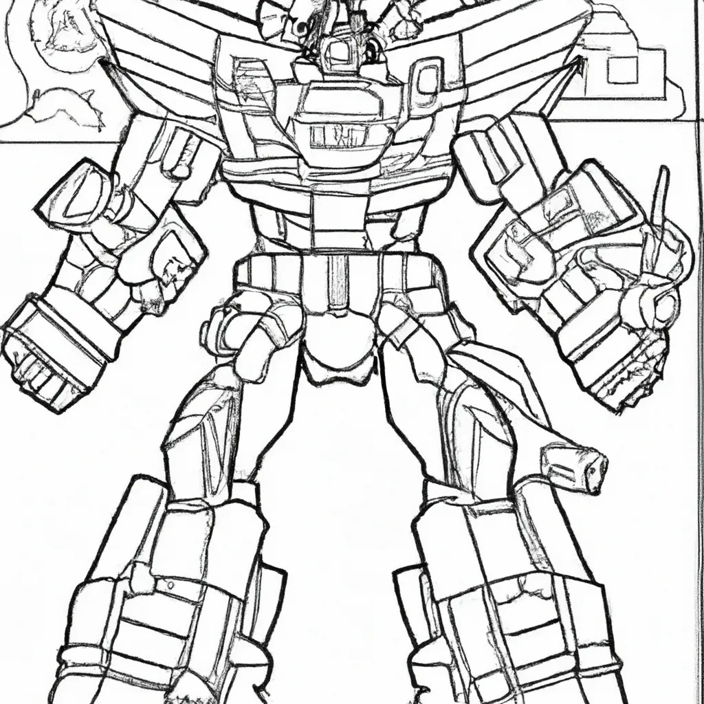40+ Desenhos de Megazord para Imprimir e Colorir/Pintar