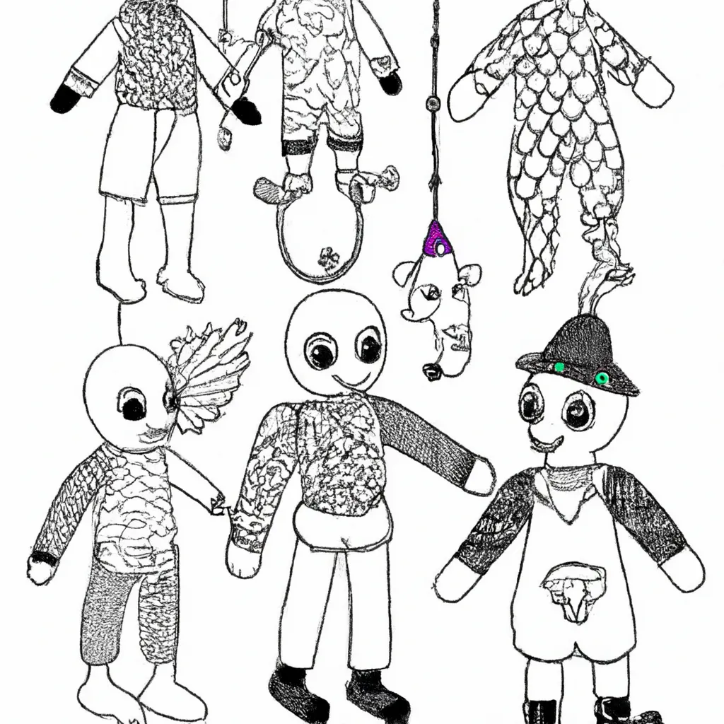 40+ Desenhos de Fantoches para Imprimir e Colorir/Pintar