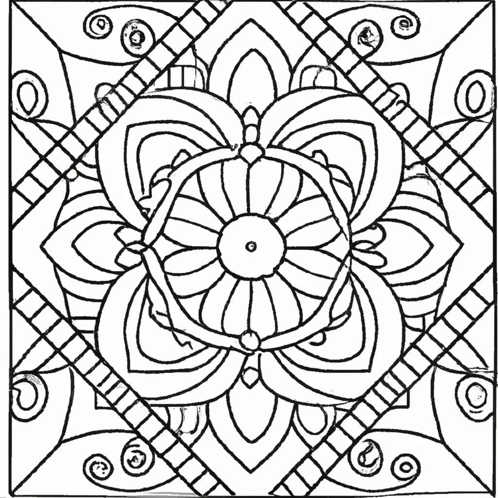 40+ Desenhos de Azulejo para Imprimir e Colorir/Pintar