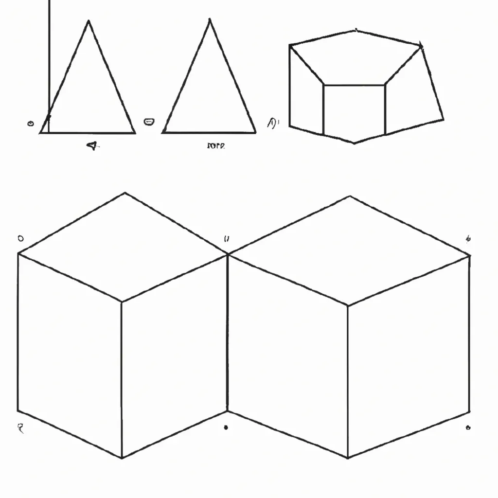 40+ Desenhos de Sólidos Geométricos para Imprimir e Colorir/Pintar