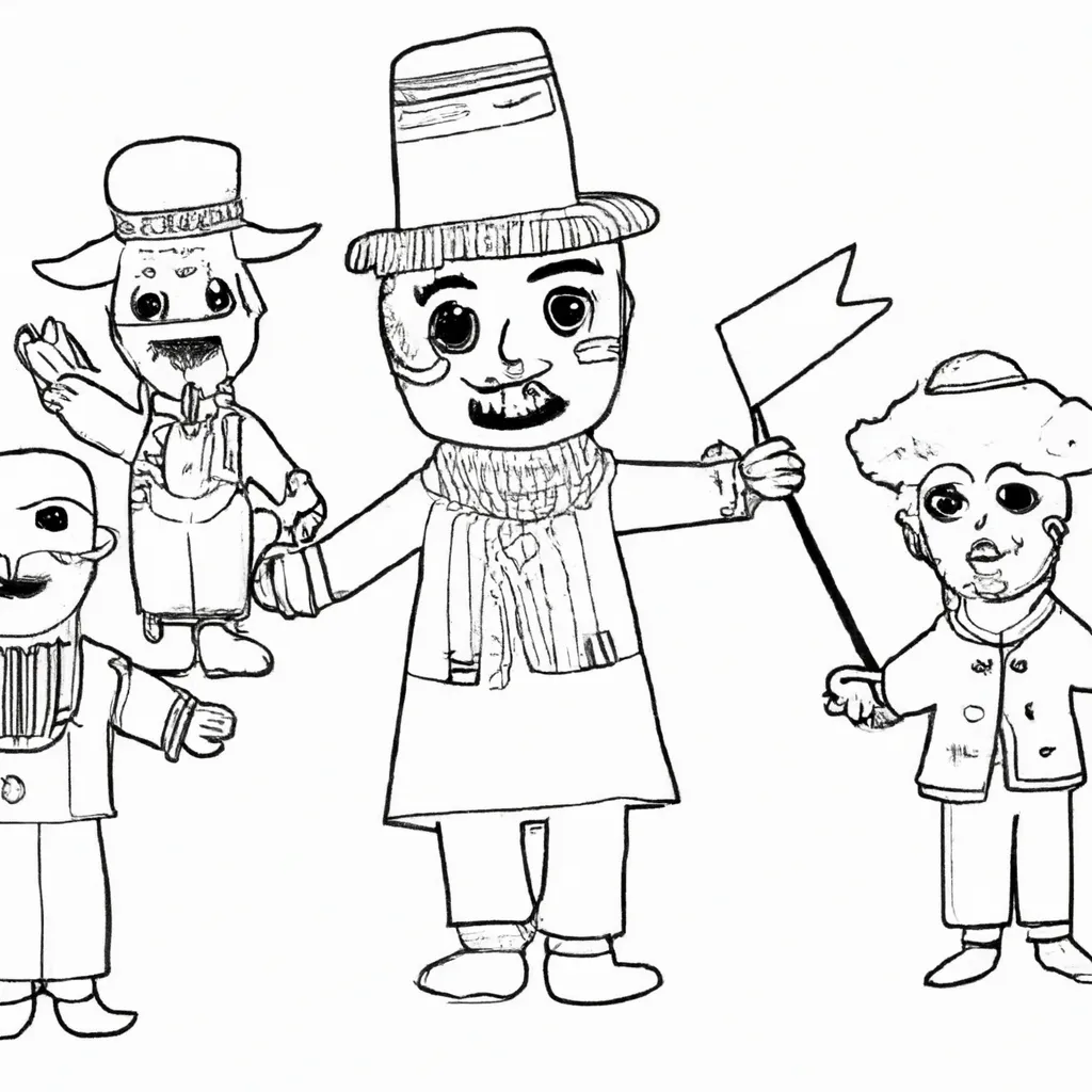 40+ Desenhos de Fantoches para Imprimir e Colorir/Pintar