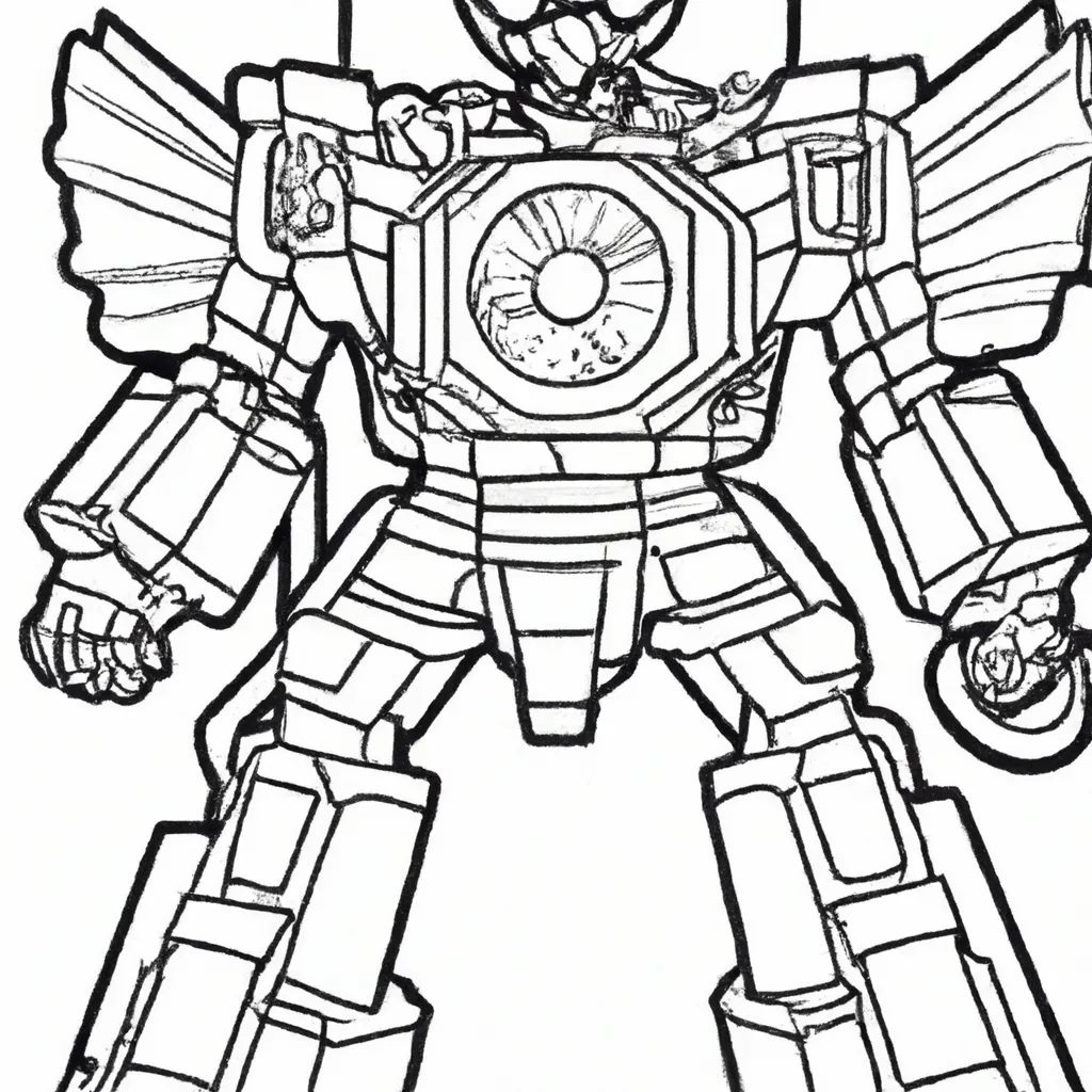 40+ Desenhos de Megazord para Imprimir e Colorir/Pintar