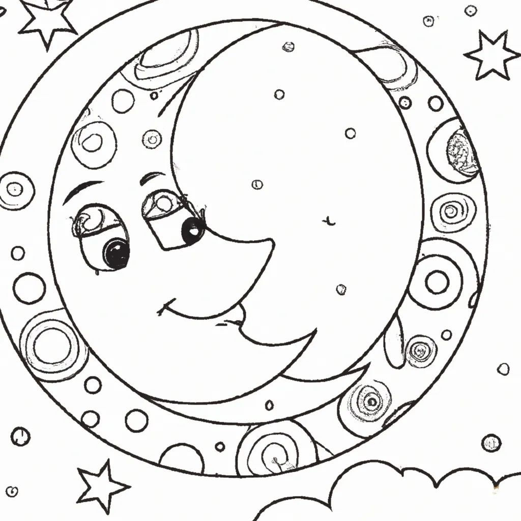 40+ Desenhos de Lua para Imprimir e Colorir/Pintar (Lindos)