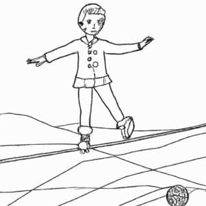 40+ Desenhos de Equilibrista para Imprimir e Colorir/Pintar