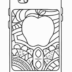 40+ Desenhos de iPhone para Imprimir e Colorir/Pintar
