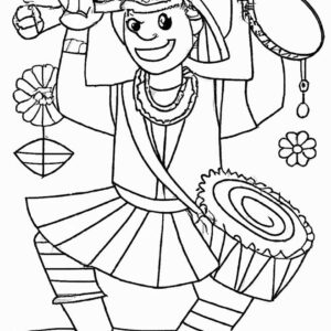 40+ Desenhos de Maracatu para Imprimir e Colorir/Pintar