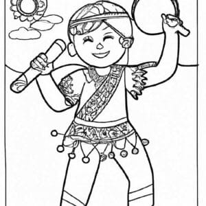 40+ Desenhos de Maracatu para Imprimir e Colorir/Pintar