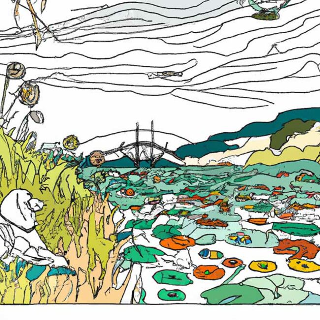 40+ Desenhos de Obras de Monet para Imprimir e Colorir/Pintar